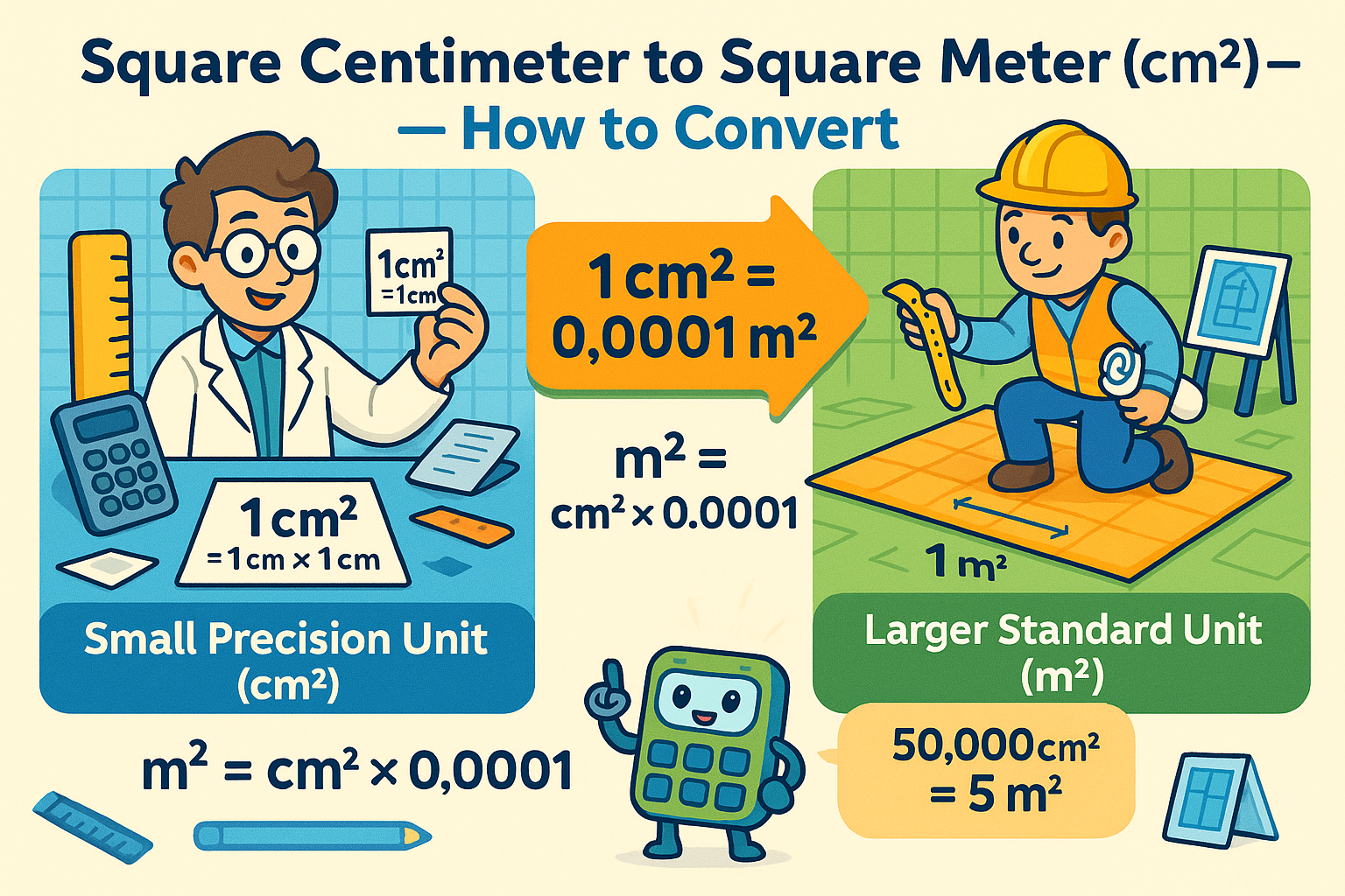 Convertitore da Centimetri Quadrati a Metri Quadrati - JetCalculator