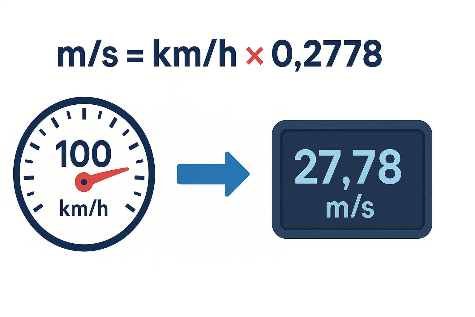 convertitore da chilometri all'ora a metri al secondo - JetCalculator